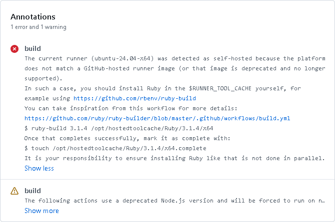 github build runner update | 낟알 데이터
